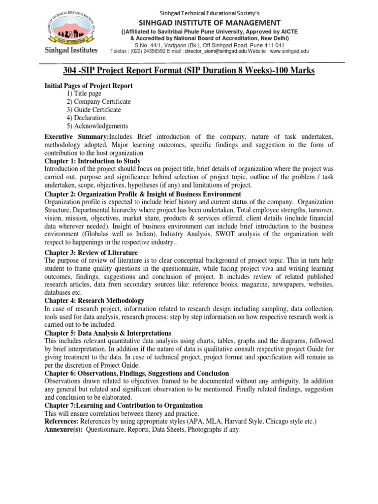 Project Report Format SIP | PDF | Data | Data Analysis