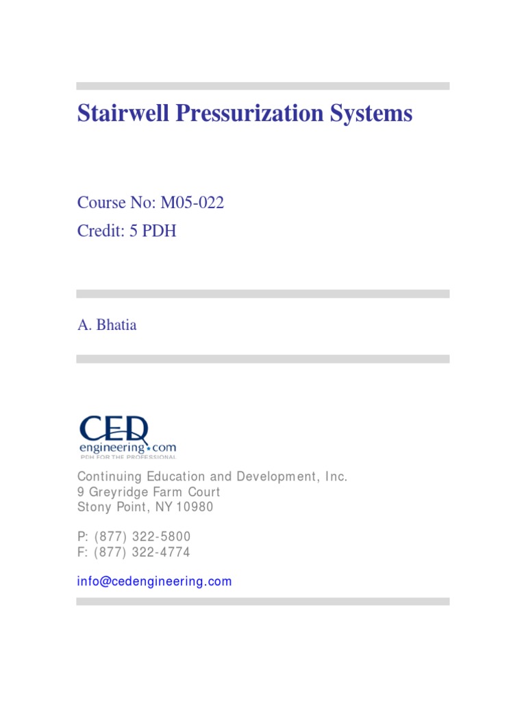 Stairwell Pressurization Systems | PDF | Hvac | Convection