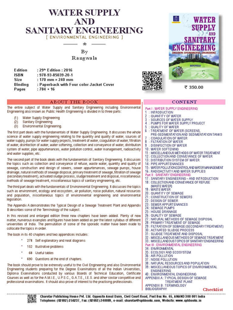 Water Supply Sanitary Eng PDF | PDF | Sewage Treatment | Environmental ...