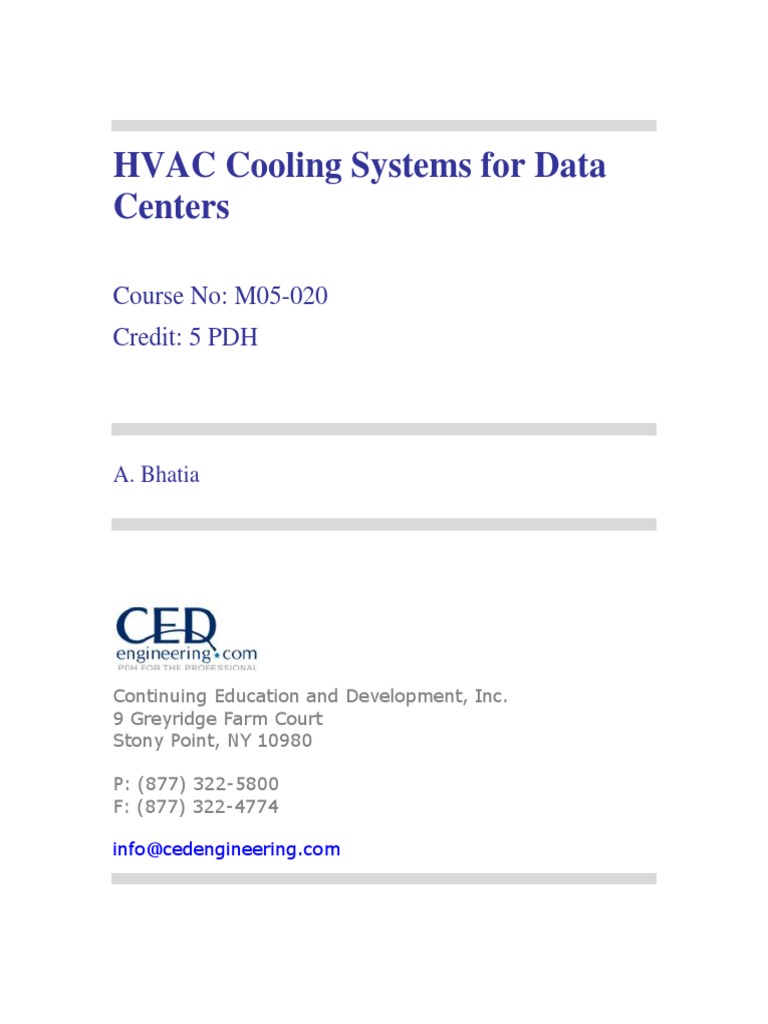 HVAC Cooling Systems For Data Centers | PDF | Data Center | Air ...