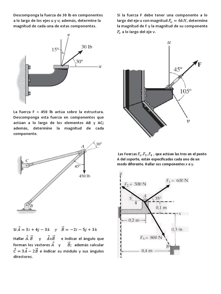 Ejercicios de Suma de Vectores en 2D | PDF