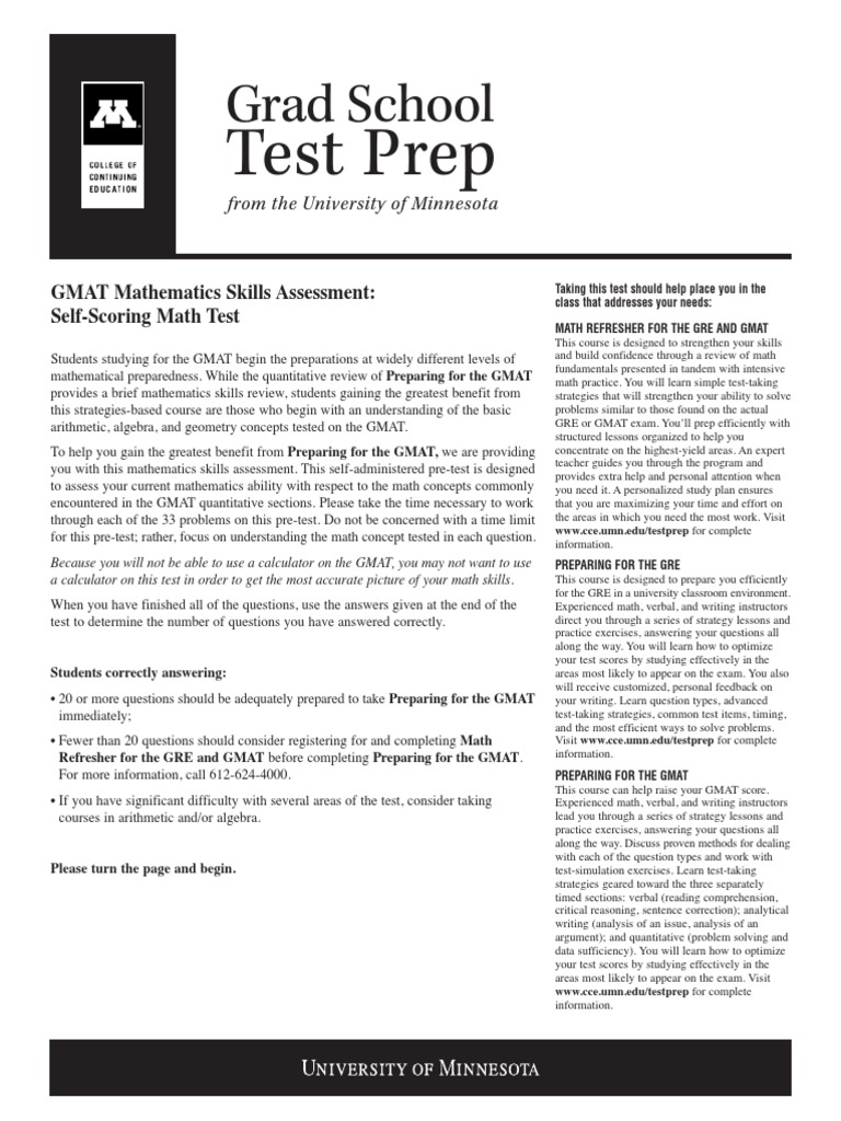 Testprep Gmat Math Test PDF | PDF