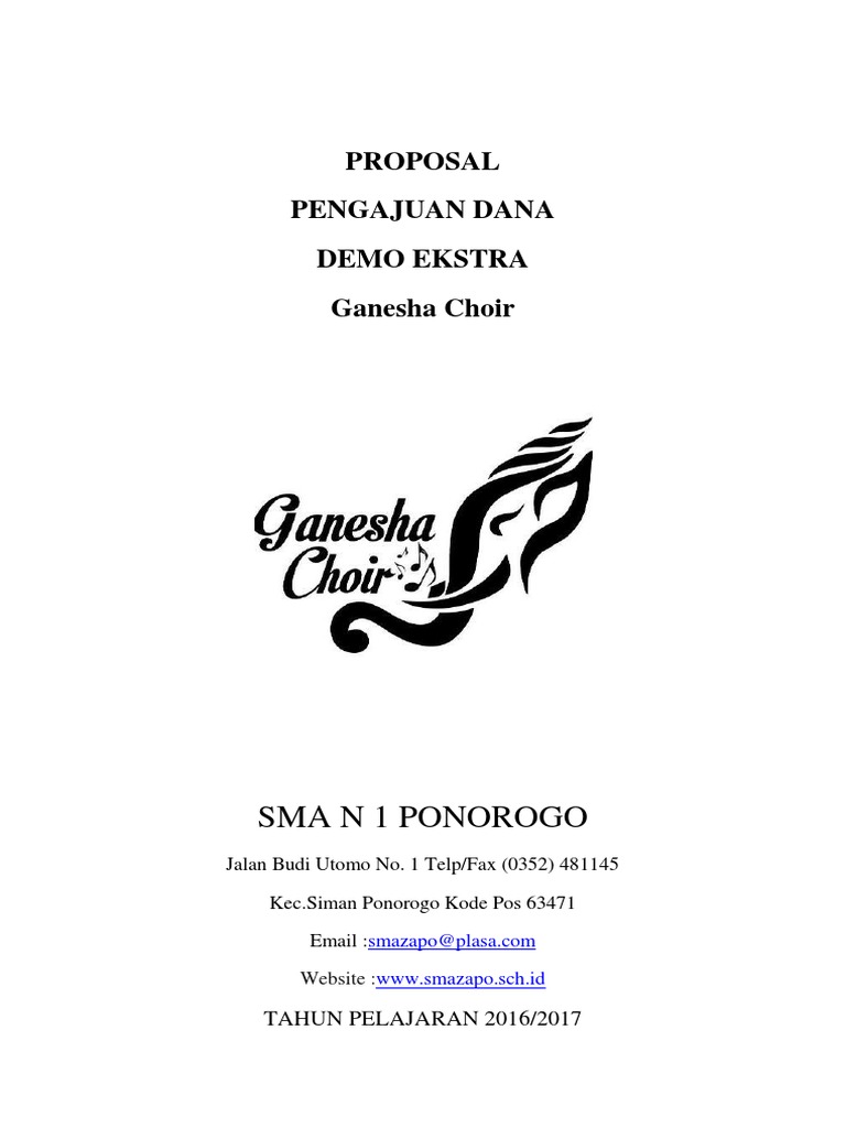 Proposal Pengajuan Dana Demo Eskul | PDF