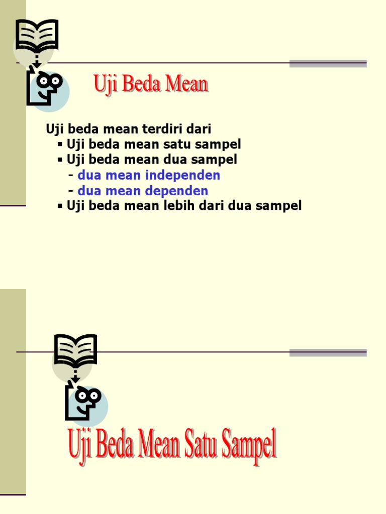 Uji Beda Mean (1 Dan 2 Mean) | PDF