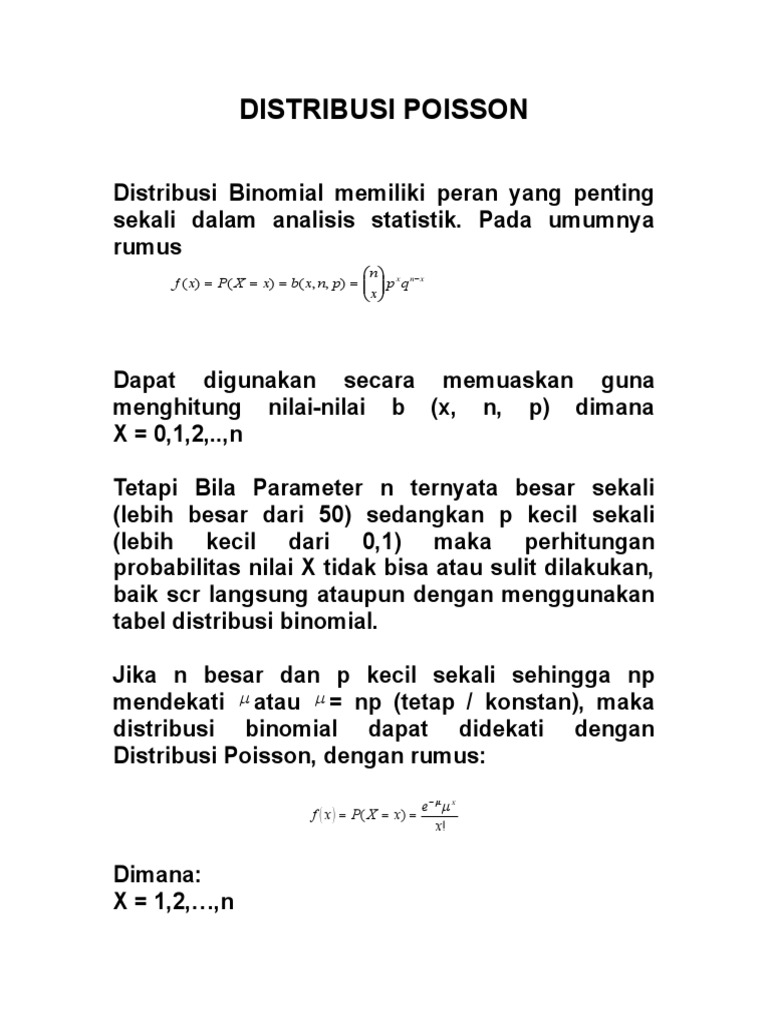 Distribusi Poisson | PDF | Metode & Bahan Ajar