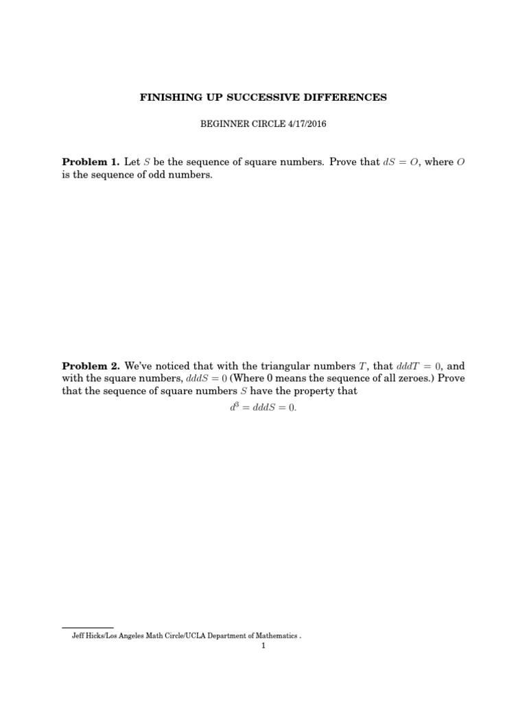 Successive Differences in Sequences | PDF | Teaching Methods & Materials