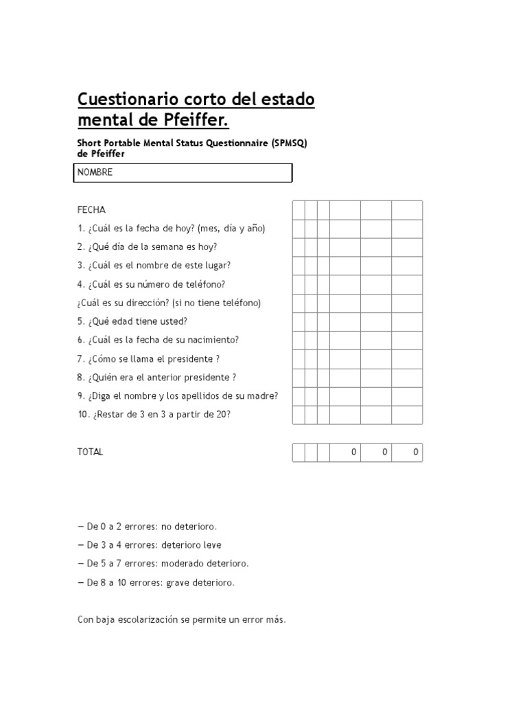 Test Pfeiffer | PDF