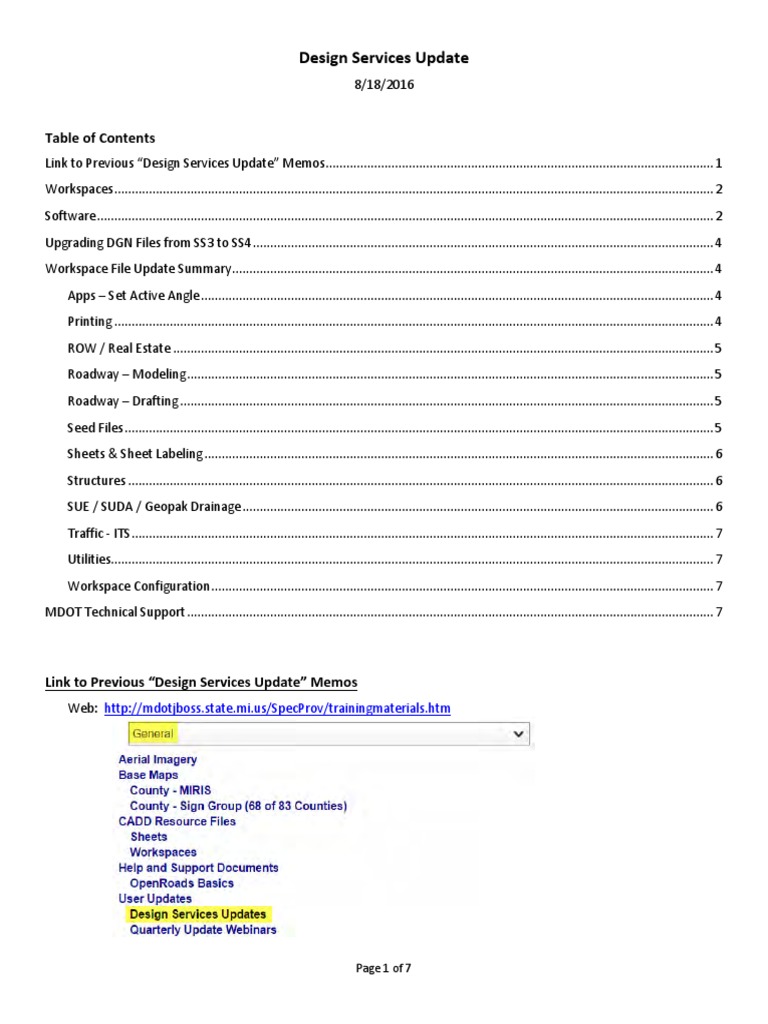 Power GEOPAK Workspace Update 2016 | PDF | System Software | Computing