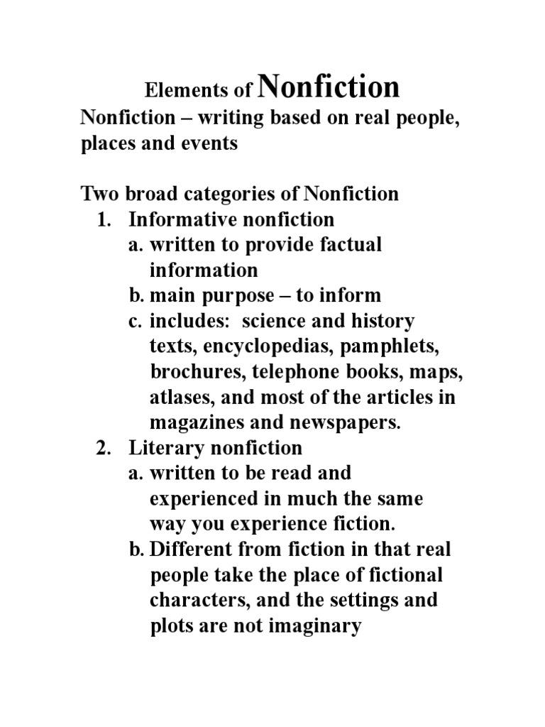 Elements of Nonfiction | PDF | Essays | Writing