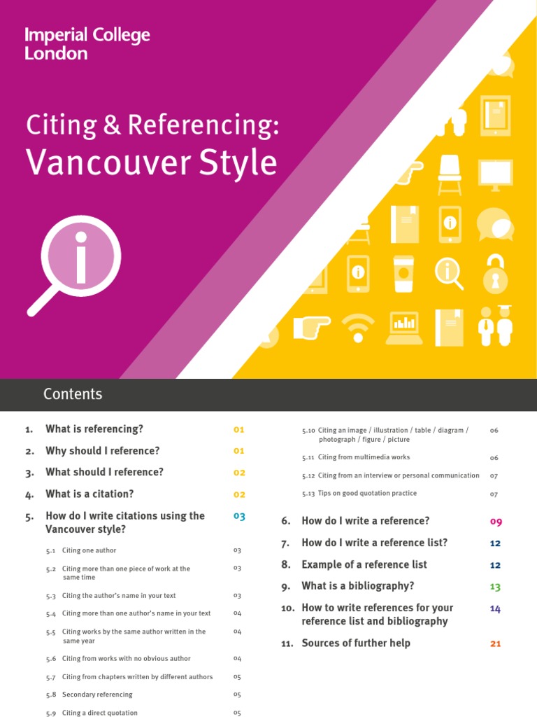Vancouver Reference Style PDF | PDF