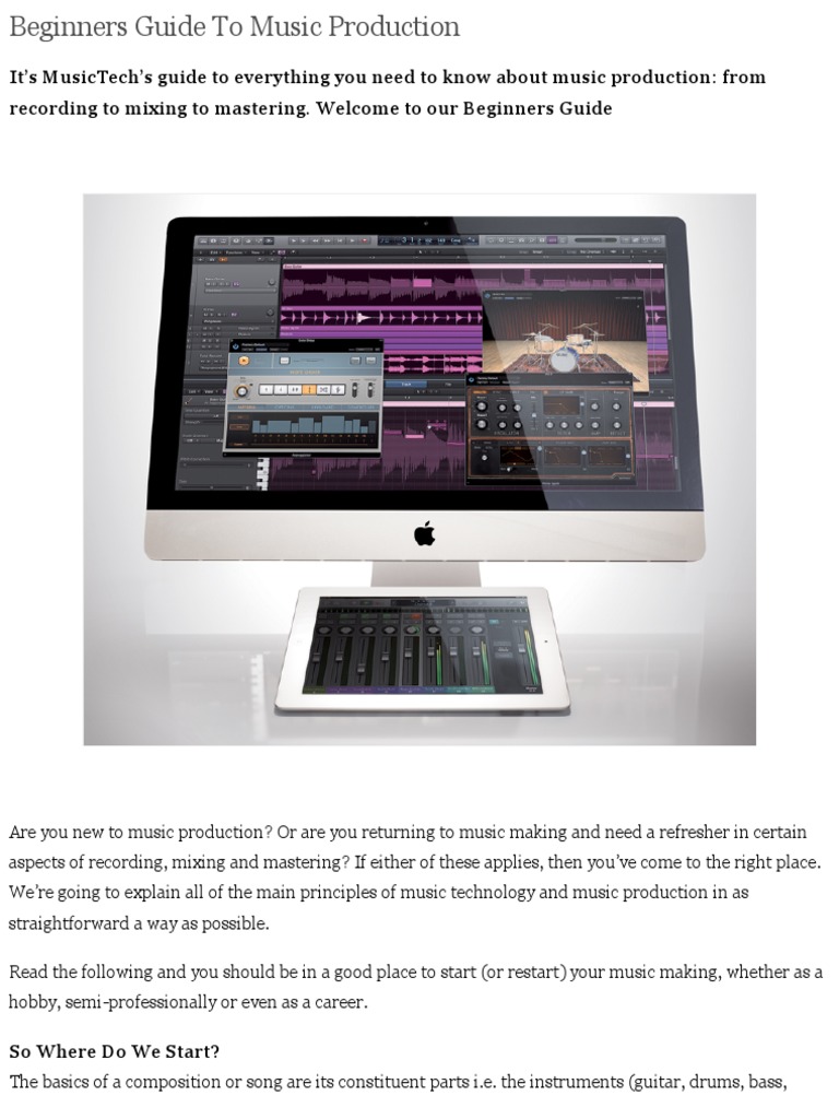 Beginners Guide To Music Production - Musictech Musictech PDF | PDF ...