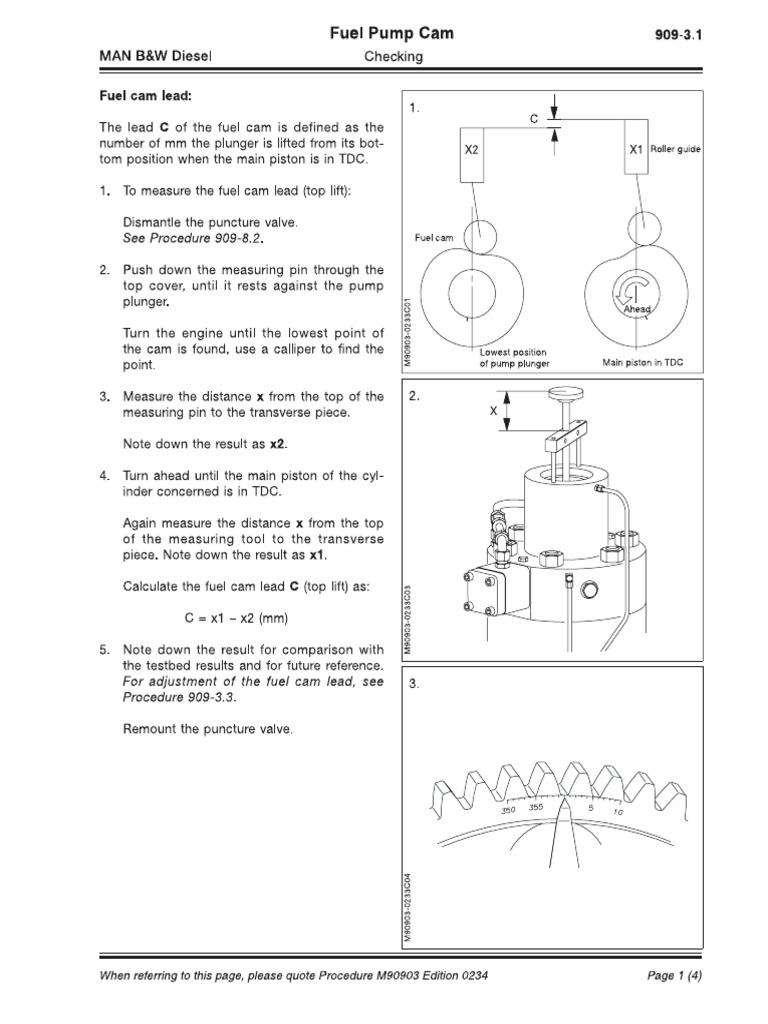 Fuel Pump Cam Lead Adjustment MC-C | PDF