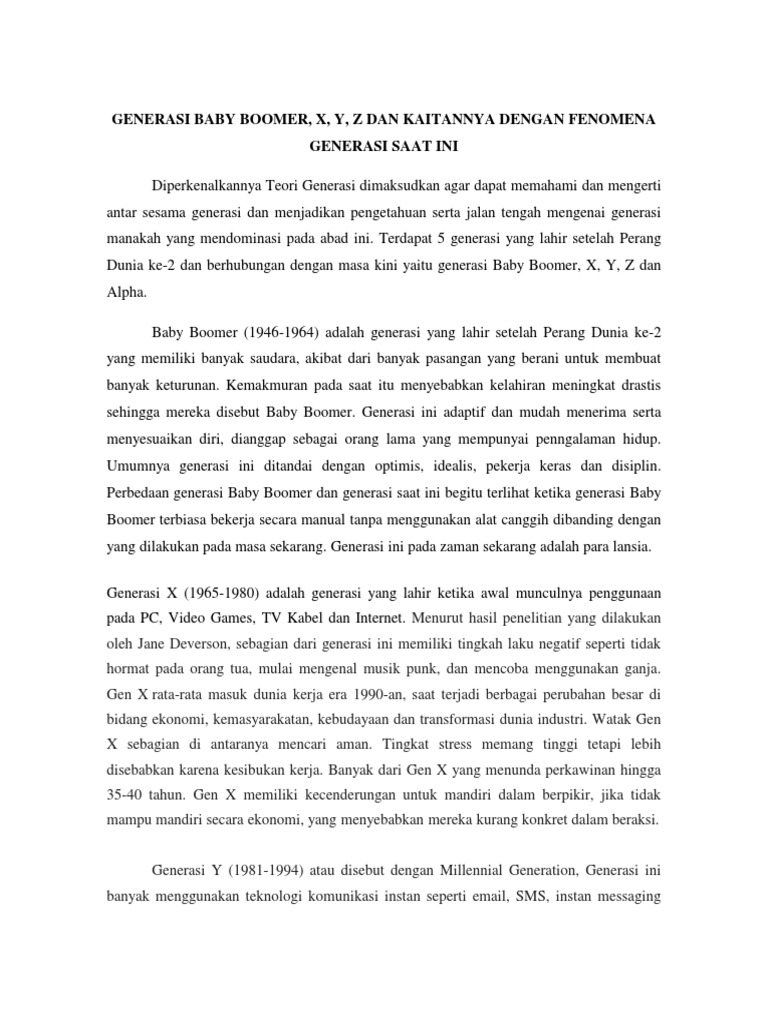 Teori Generasi | PDF