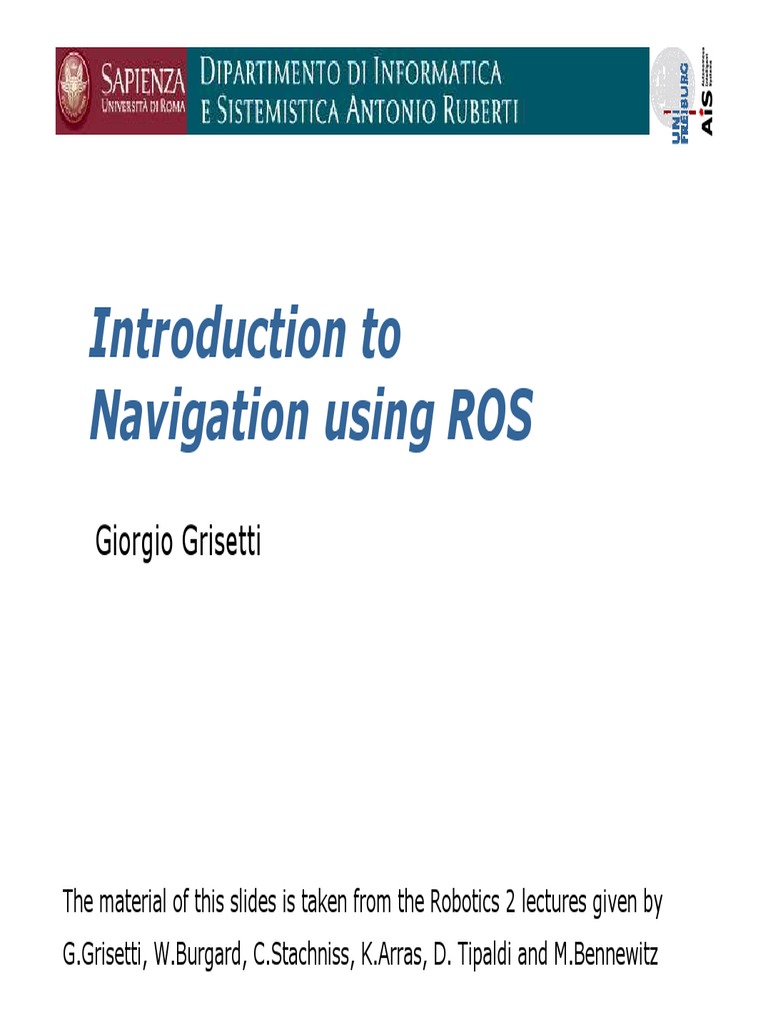 Robot Programming ROS Introduction To Navigation PDF | PDF | Areas Of Computer Science ...