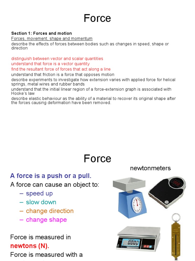 IGCSE Forces&Shape | PDF | Buoyancy | Force