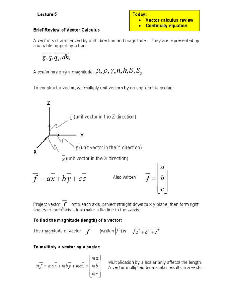 Lecture 5 Pdf Divergence Euclidean Vector