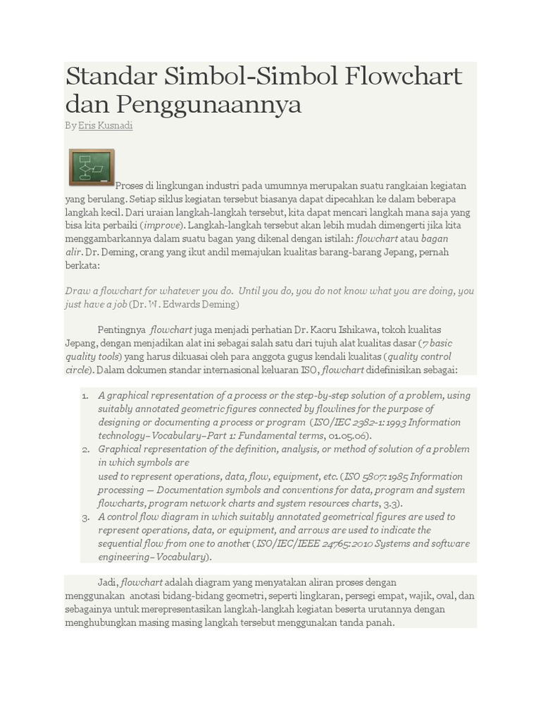 Standar Simbol Dalam Flow Chart | PDF