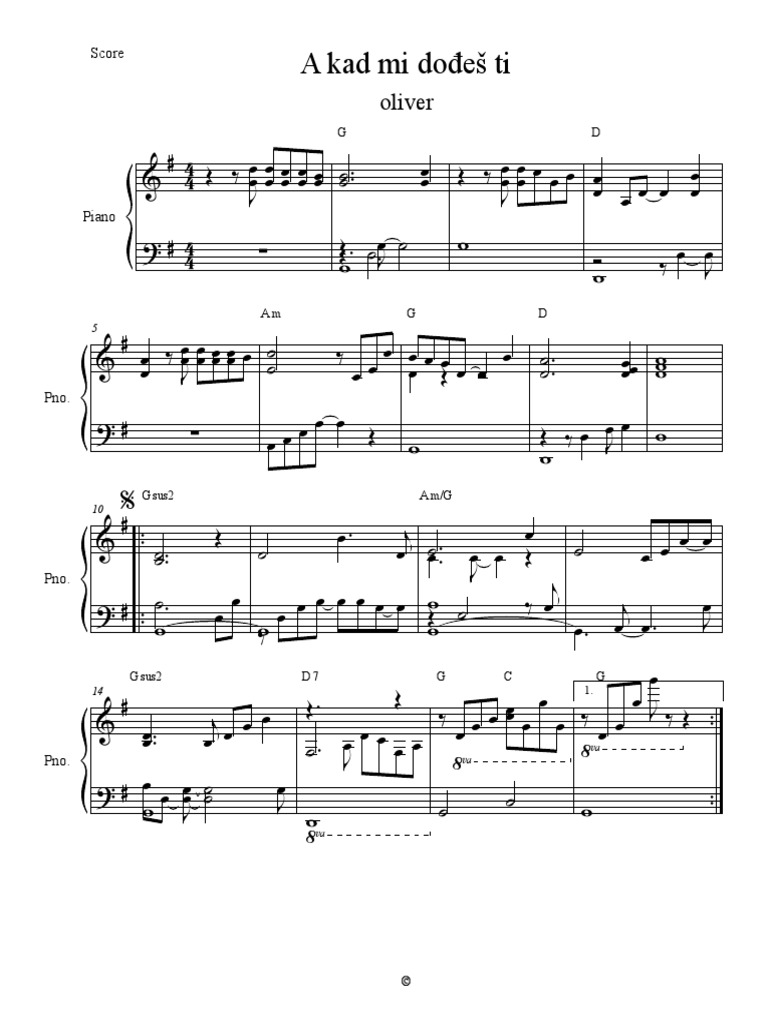 Kad Mi Dođeš Ti | PDF