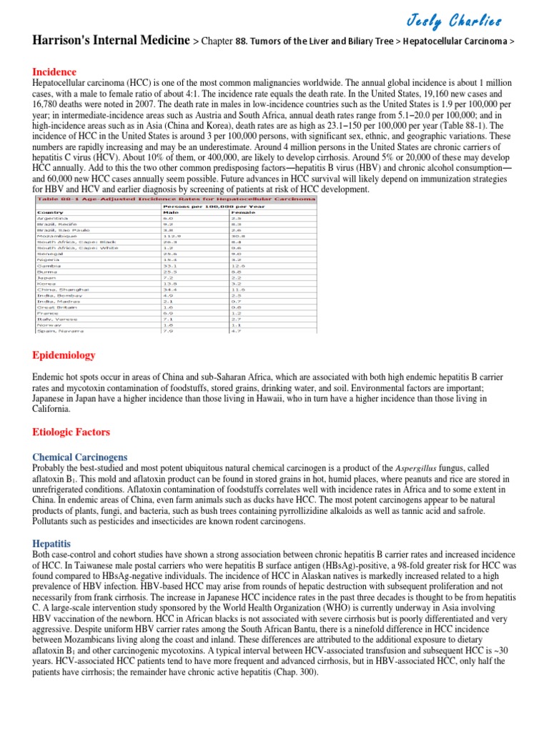HCC Harrison | PDF | Hepatitis | Cirrhosis