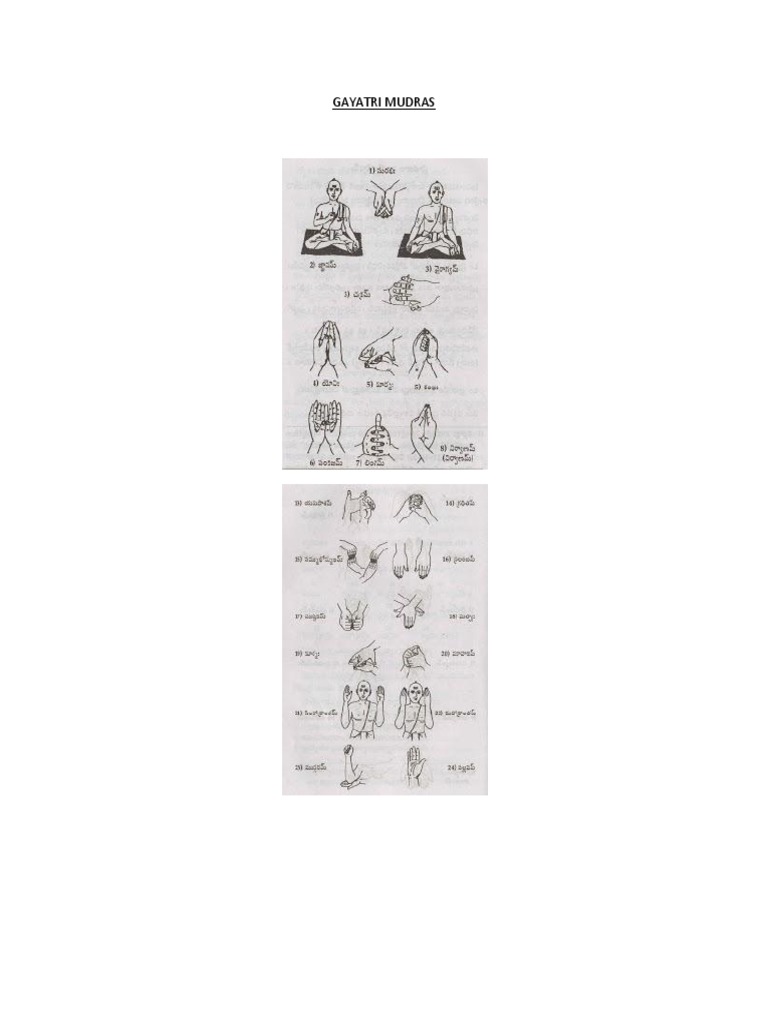 24 Gayatri Mudras for Healing | PDF | Yoga | Finger