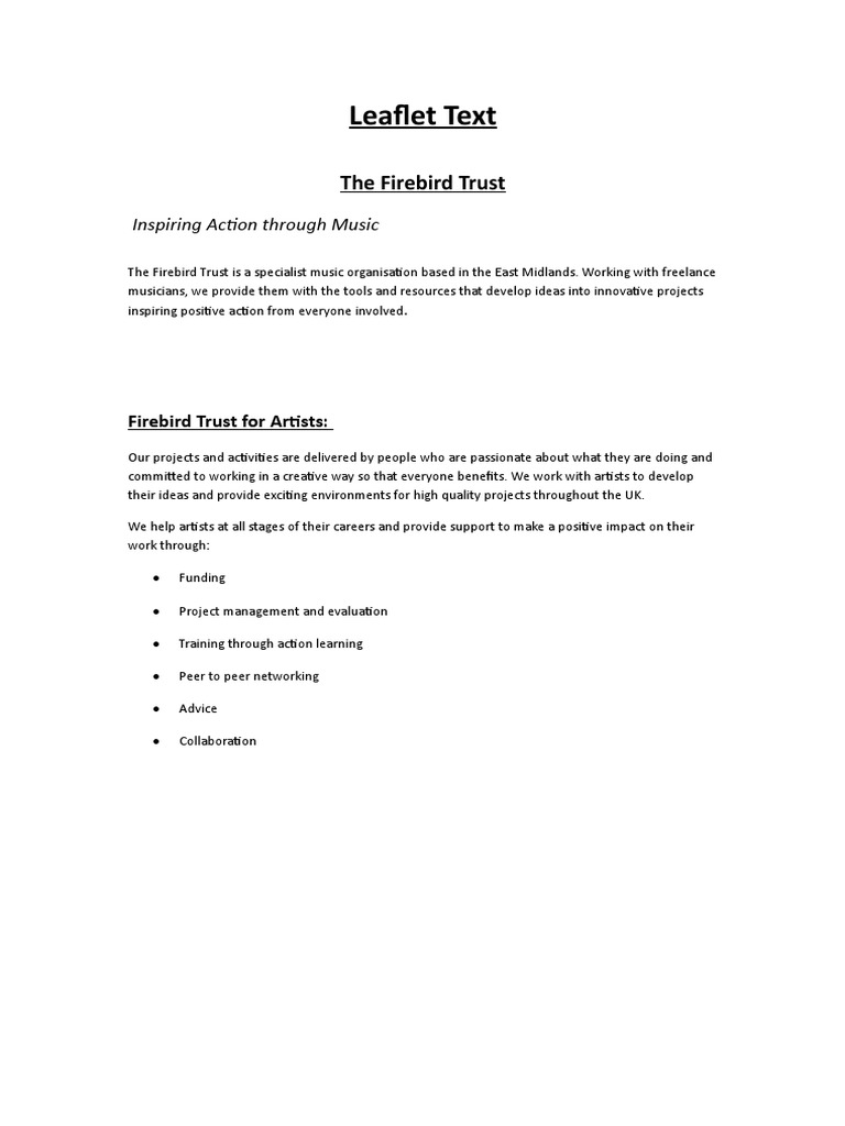 Leaflet Text - Frances 250811 | PDF | Disability | Communication