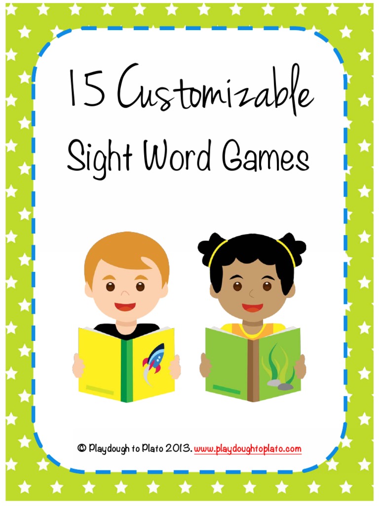 Editable Sight Word Games | PDF | Leisure