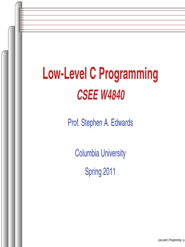 Low Level C Programming Pdf C Programming Language Digital Electronics 