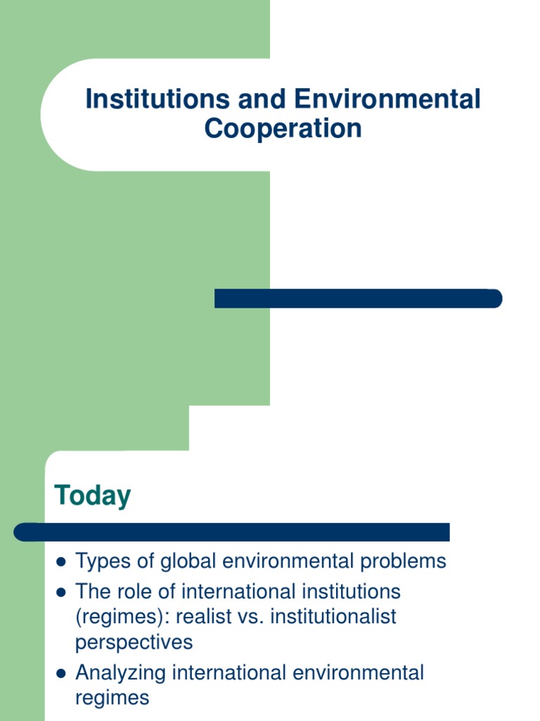 Global Environmental Cooperation Analysis | PDF | Governance ...