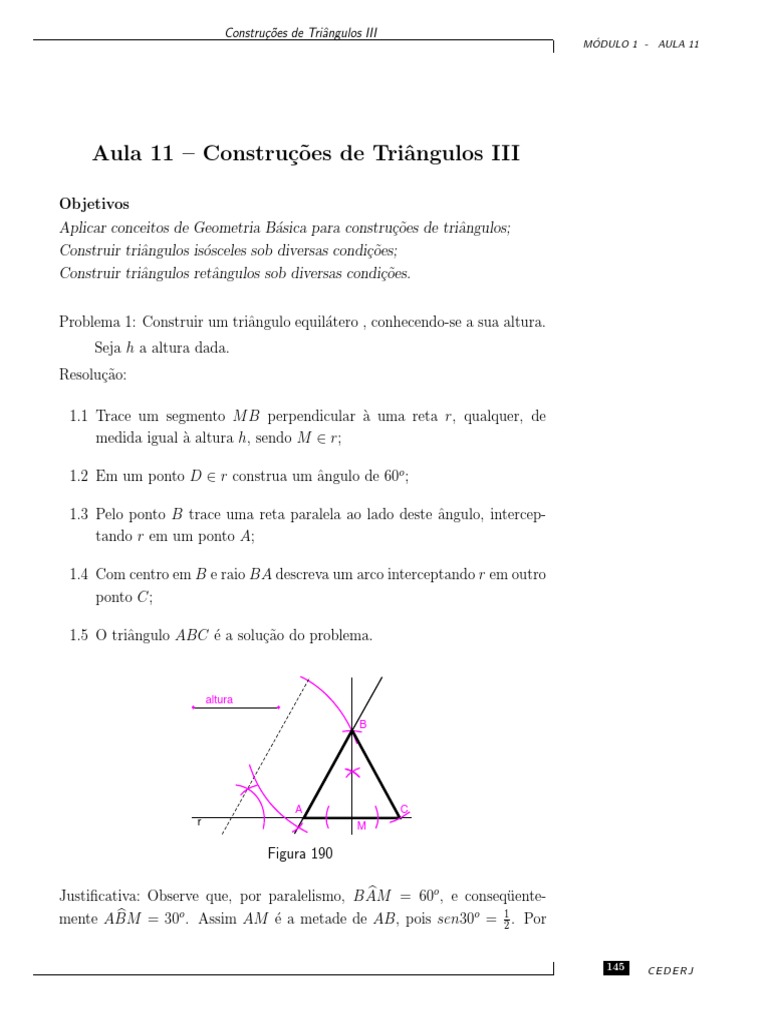 Construcoes Geometricas-Triangulos PDF | PDF | Triângulo | Círculo