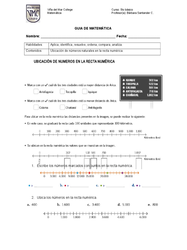 Guia Orden en La Recta Numerica | PDF