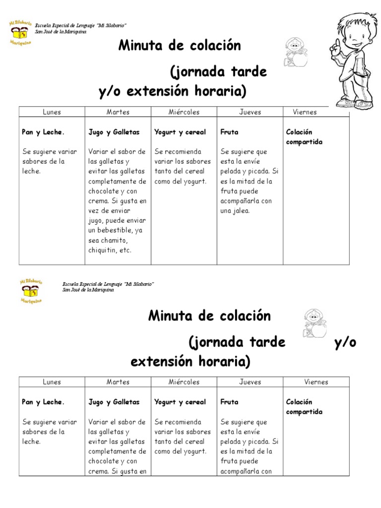 Minuta | PDF | Cocinando | Preparación de comida y bebida