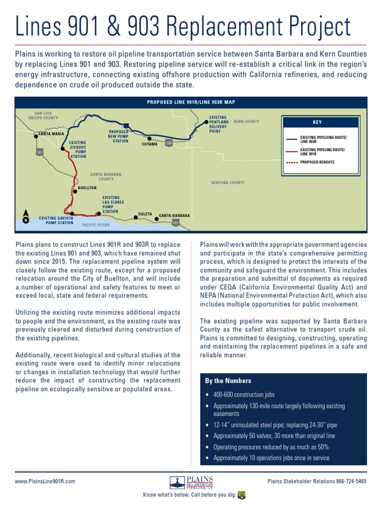 Plains All American Pipeline Lines 901 and 903 Replacement Project ...