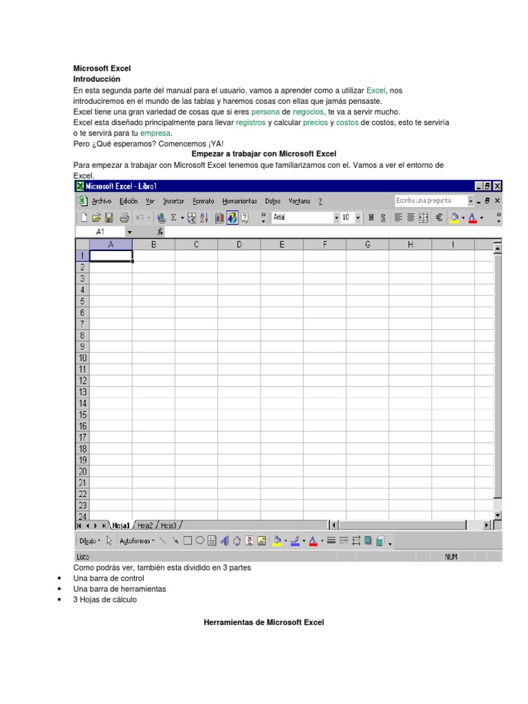 Microsoft Excel Basico | Microsoft Excel | Hoja de cálculo