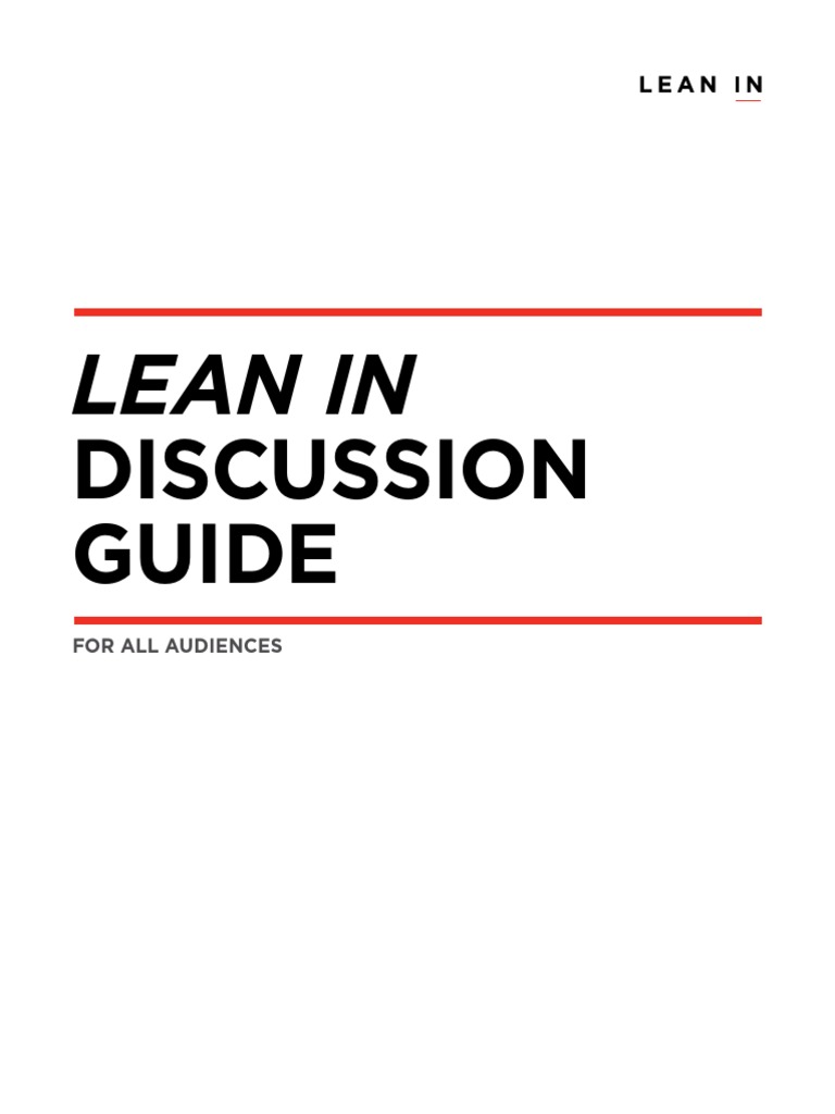 Lean In: Discussion Guide | PDF | Gender Role | Mentorship