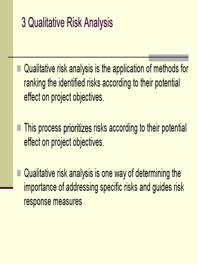 L04 Qualitative Risk Analysis PDF | PDF | Risk Management | Risk