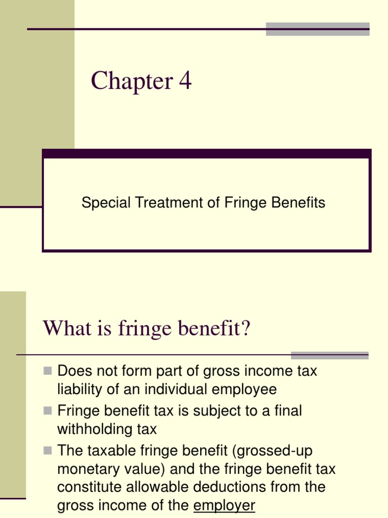 Chapter 4-Fringe Benefits | PDF | Employee Benefits | Employment