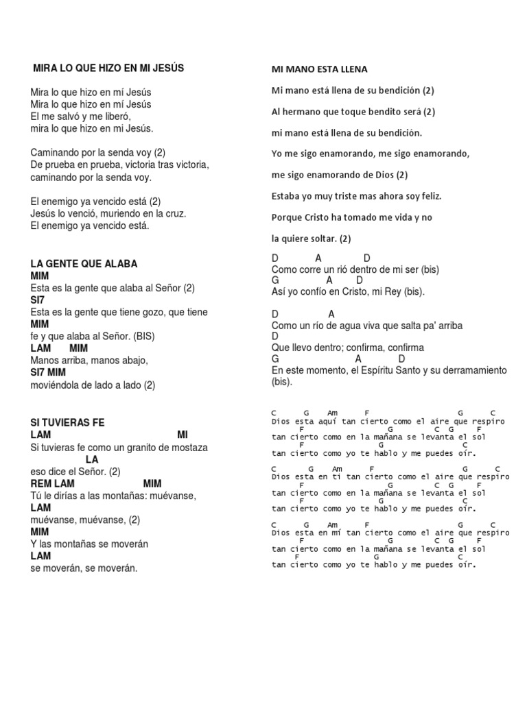 Mira Lo Que Hizo en Mi Jesús | PDF | Jesús | Cristo (título)