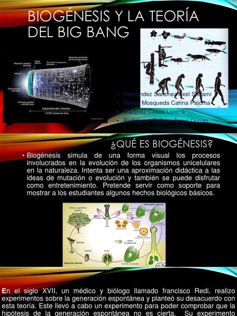 Biogénesis y La Teoría Del Big Bang | PDF | Big Bang | Universo