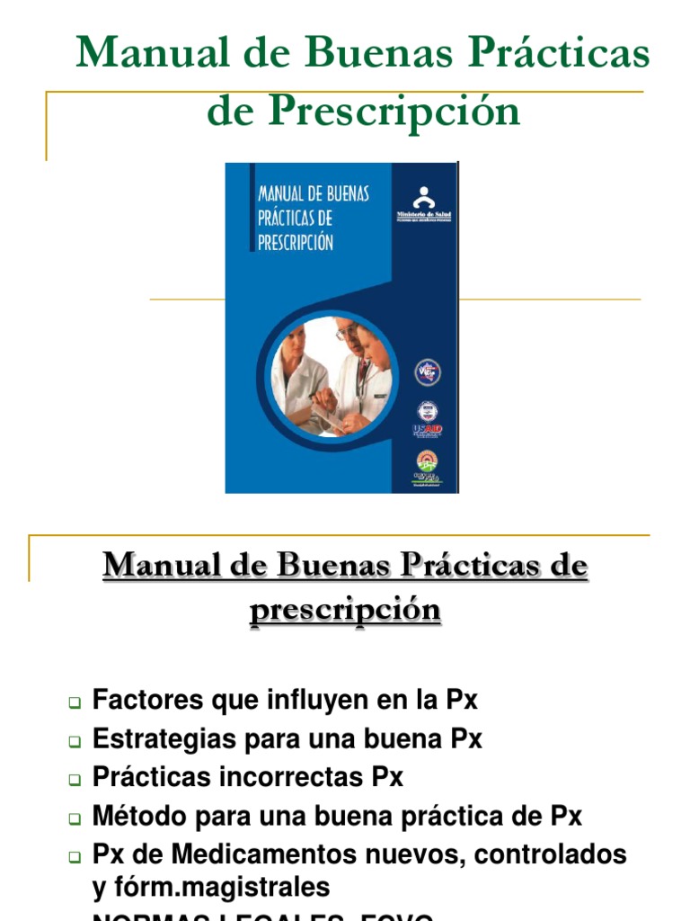 Buenas Prácticas De Prescripción Médica Pdf Prescripción Médica