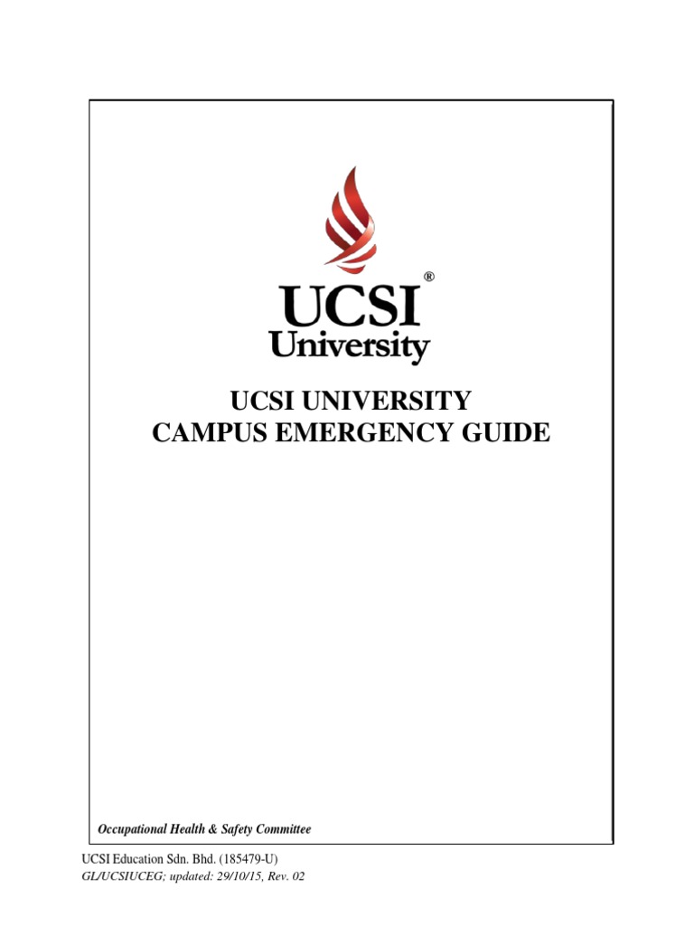 UCSI 2017 UCSI University Campus Emergency Guide | PDF | Firefighting ...
