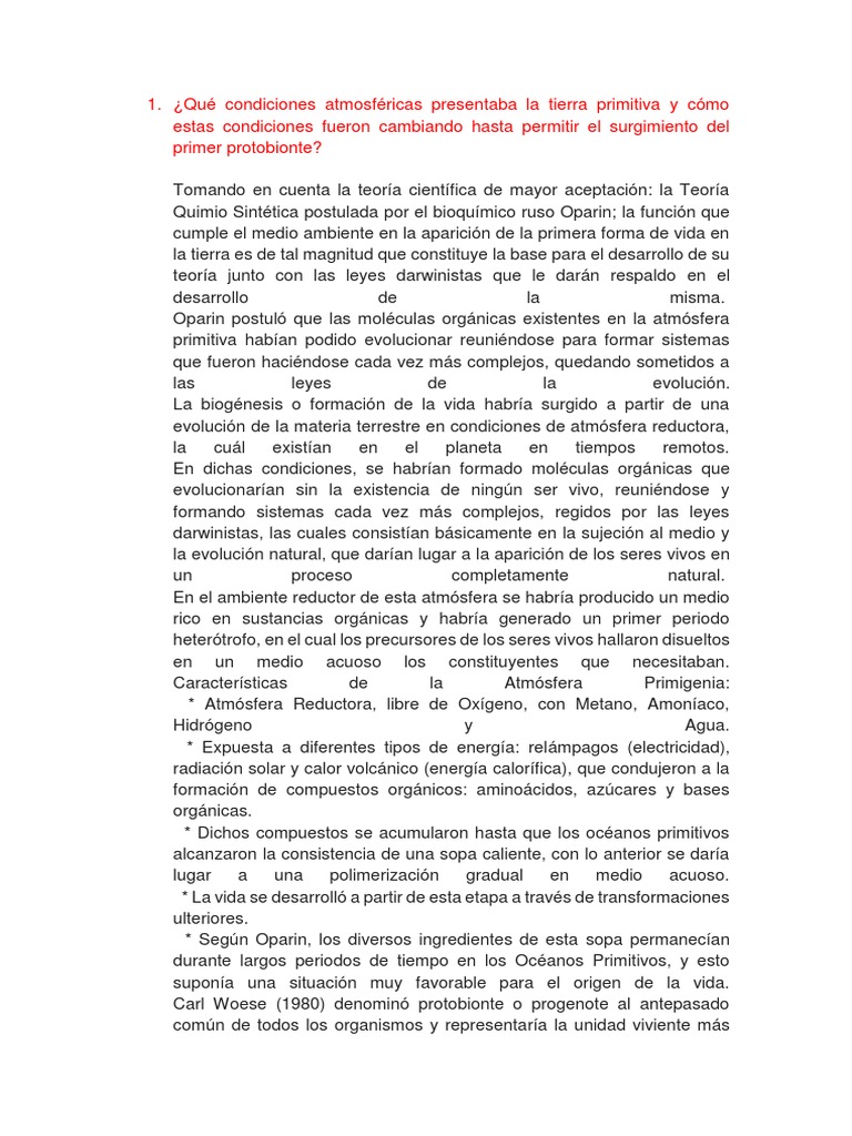 Cuestionario 2 Resuelto Biologia | PDF | Biología Celular) | Procariota