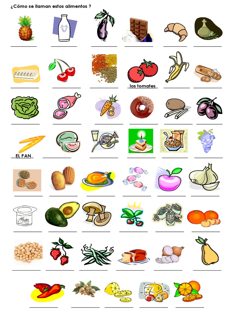 Vocabulario Alimentos | PDF