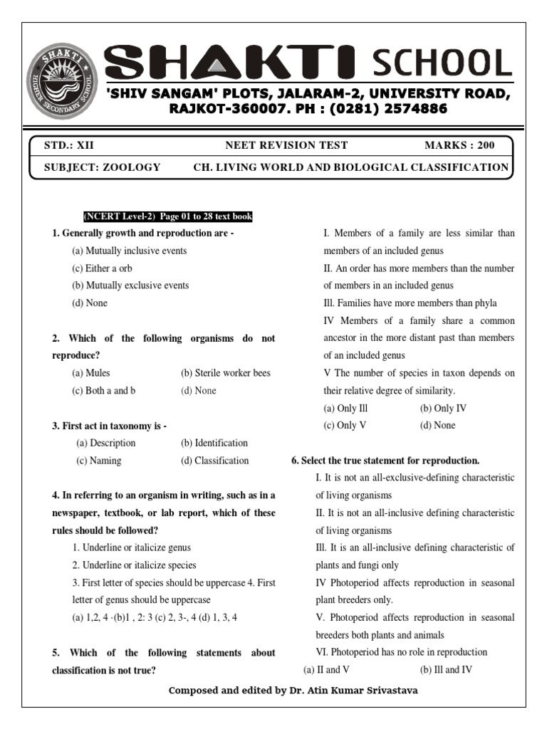 Taxonomy - Biological Classification 2 | PDF | Species | Taxonomy (Biology)