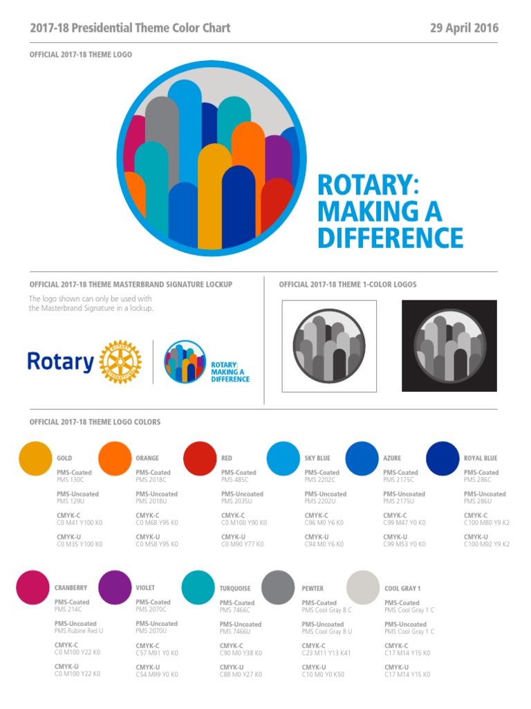 ColorChart 2017-18 Rotary's Theme