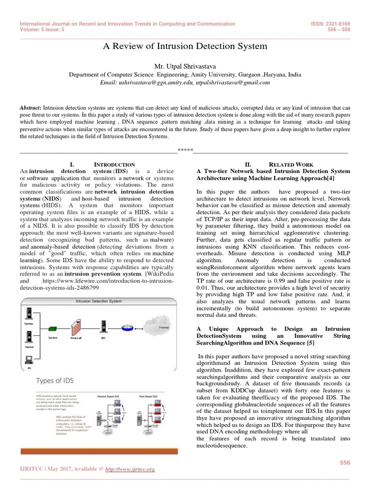 A Review of Intrusion Detection System | PDF | Applied Mathematics ...