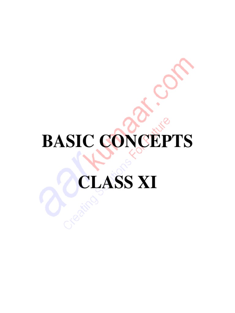 Basic Concepts Class Xi | PDF | Mole (Unit) | Molecules