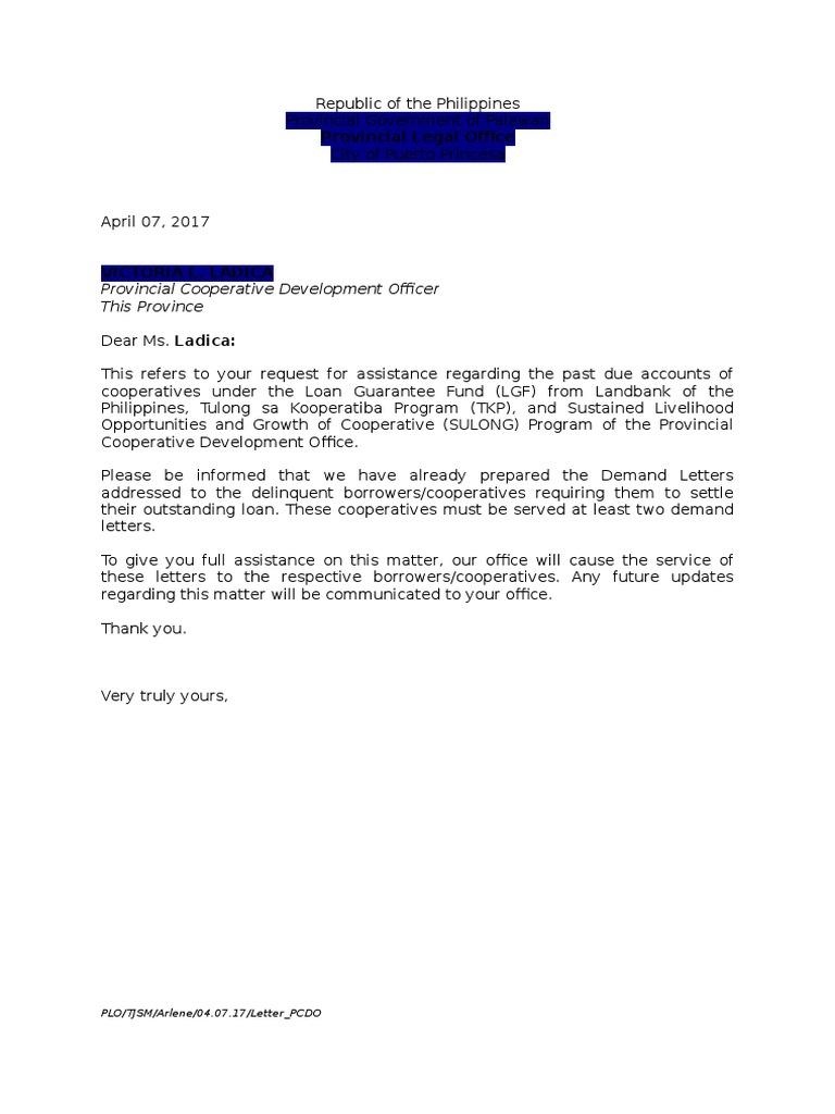 Letter - PCDO Re Coop | PDF