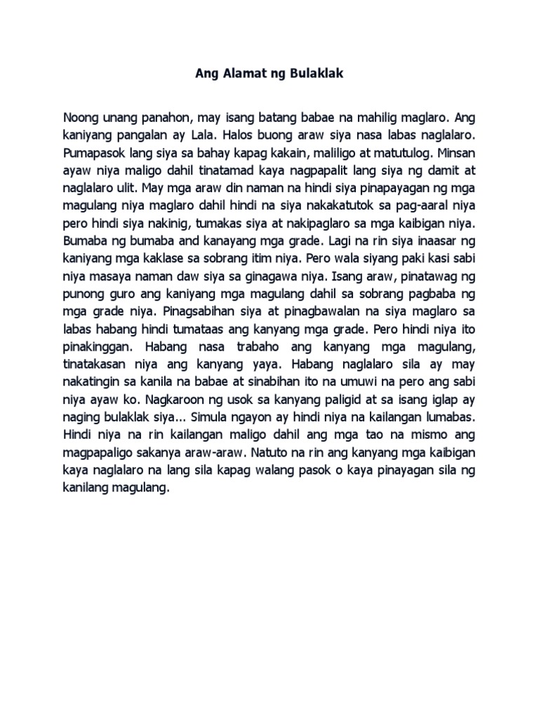 Ang Alamat NG Bulaklak | PDF
