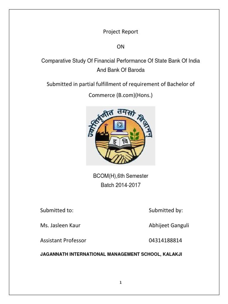 Project Report On Comparative Study | PDF | Economic Institutions | Banks