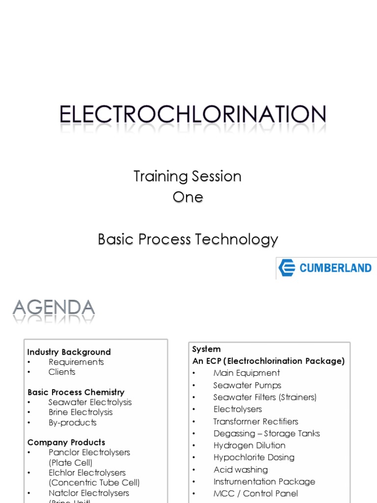 Electrochlorination Basic Process Training PDF | PDF | Sodium Chloride ...